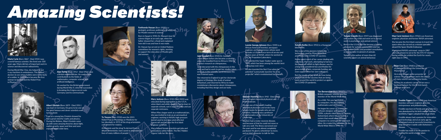 Amazing Scientists display - Creativo - Wirral Graphic Design